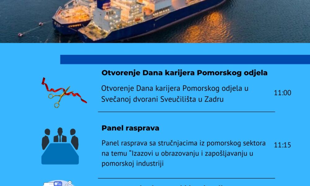 SVEUČILIŠTE: U četvrtak Dan karijera Pomorskog odjela – Z NET