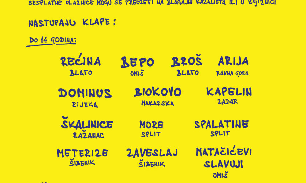 OVOG PETKA: U HNK Zadar 15. festival dječjih klapa. Ulaz je slobodan ...