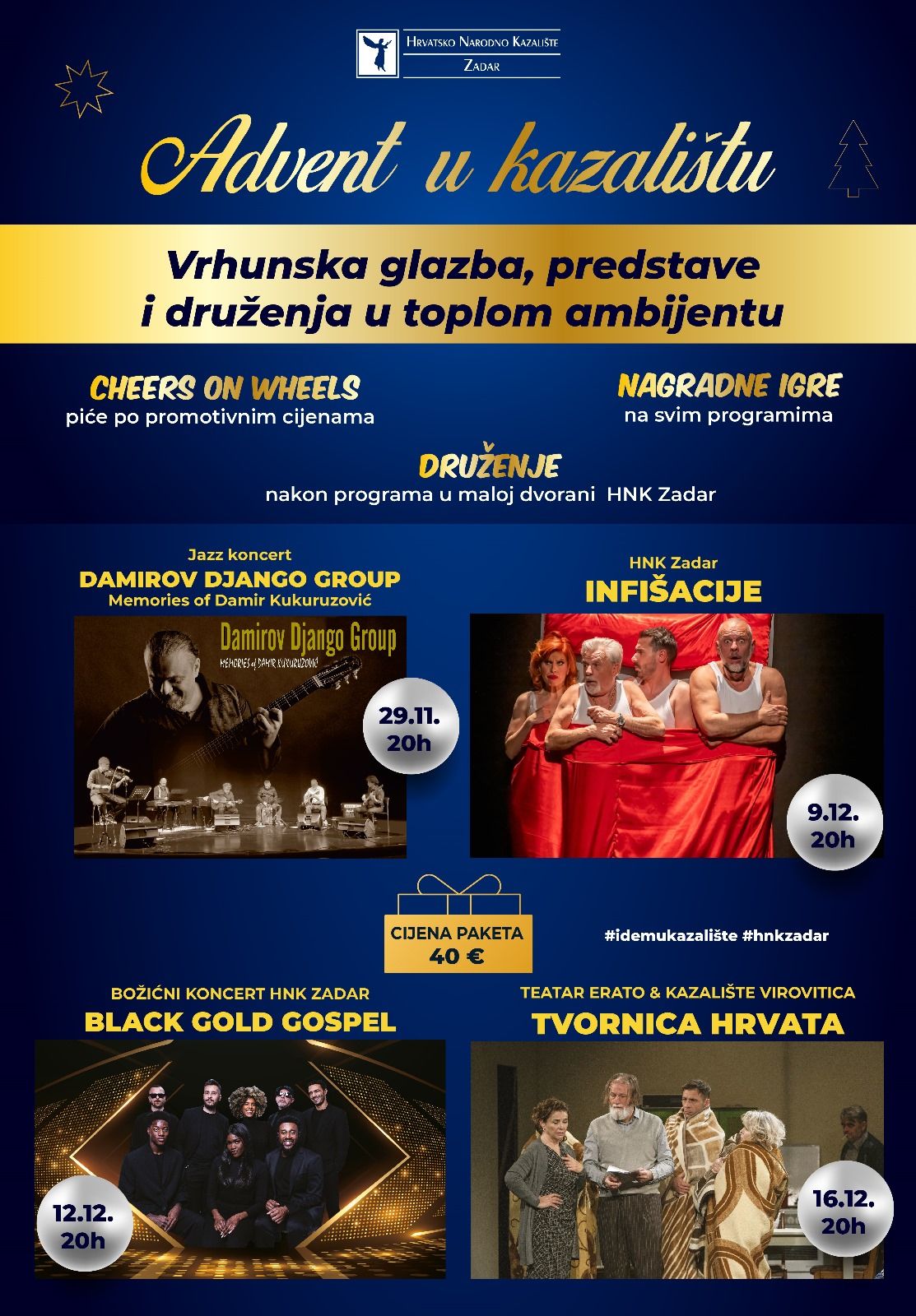 HNK ZADAR / Advent u kazalištu večeras otvara Damirov Django Group! – Z NET